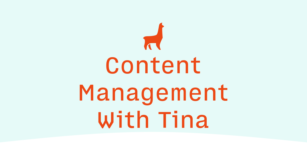 Content Management With Tina | TinaCMS Docs
